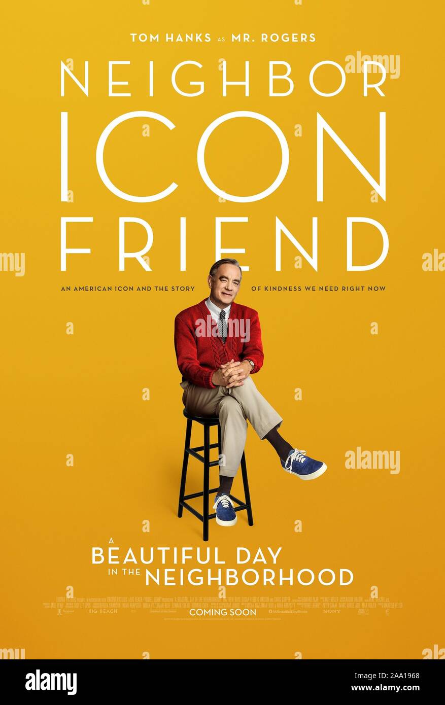A BEAUTIFUL DAY IN THE NEIGHBORHOOD, US poster, Tom Hanks, as Fred ...
