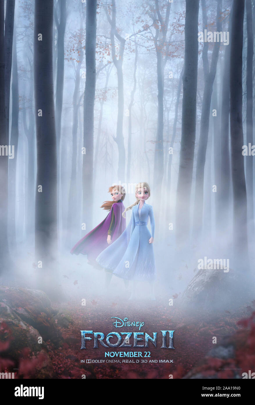 FROZEN II, (aka FROZEN 2), US advance poster, from left: Anna (voiced ...