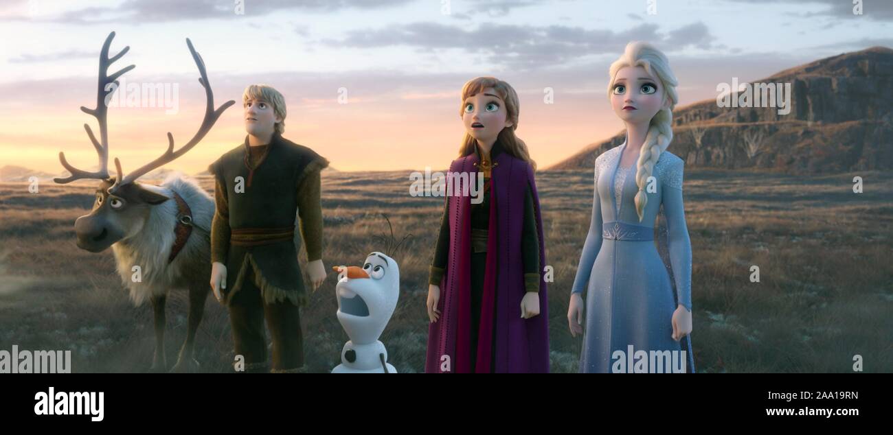FROZEN II, (aka FROZEN 2), from left: Sven, Kristoff (voice: Jonathan ...