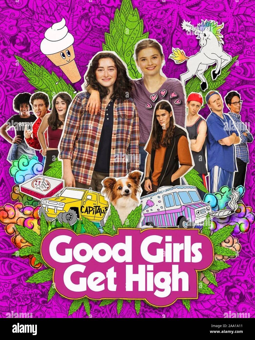 GOOD GIRLS GET HIGH, poster, from left: Chante Adams, Miles McKenna ...