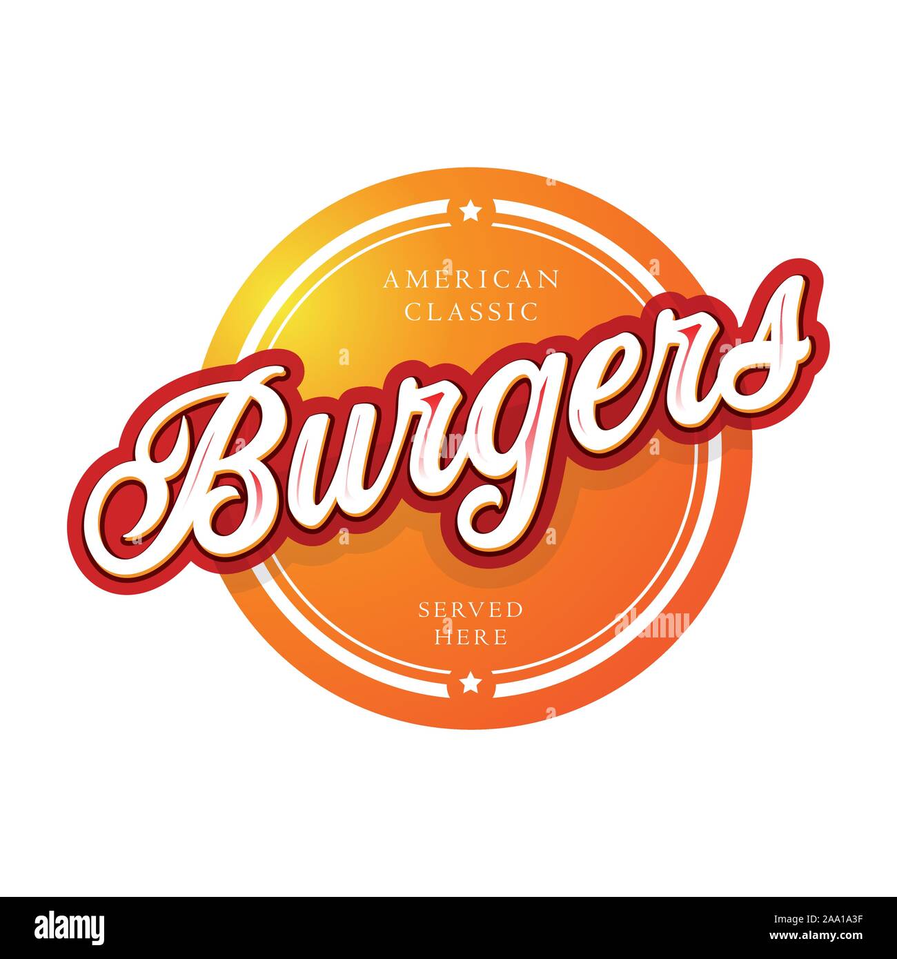 Burgers vintage sign lettering vector Stock Vector Image & Art - Alamy