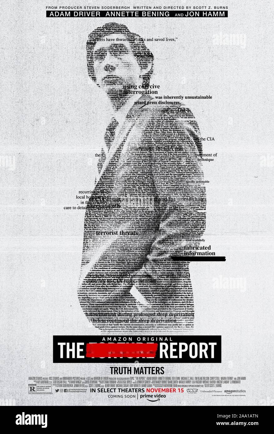 THE REPORT, US poster, Adam Driver, 2019. © Amazon Studios / courtesy ...