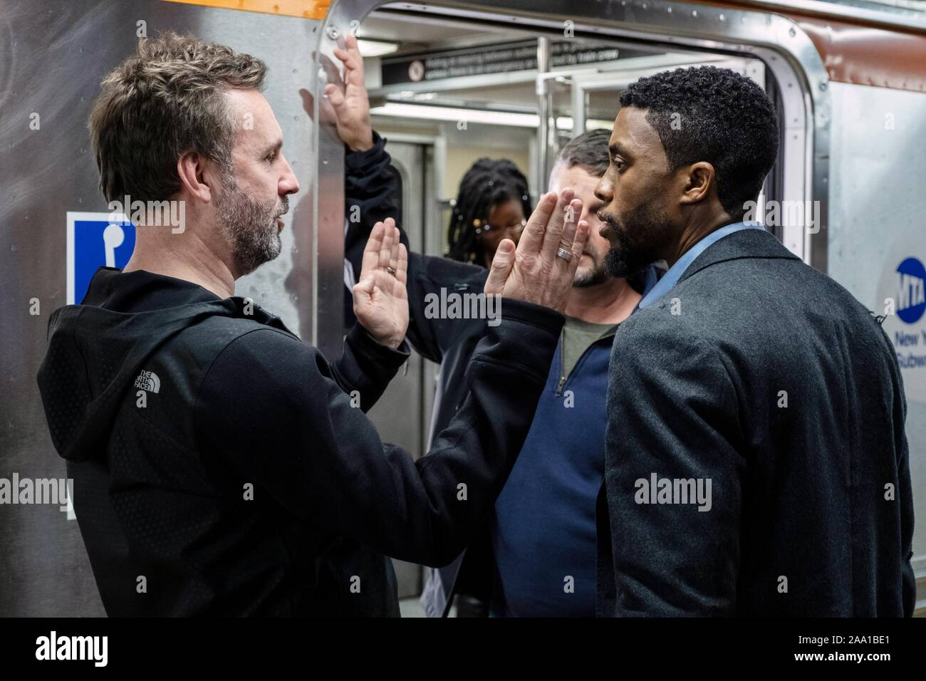 21 BRIDGES, (aka TWENTY ONE BRIDGES), from left: director Brian Kirk ...