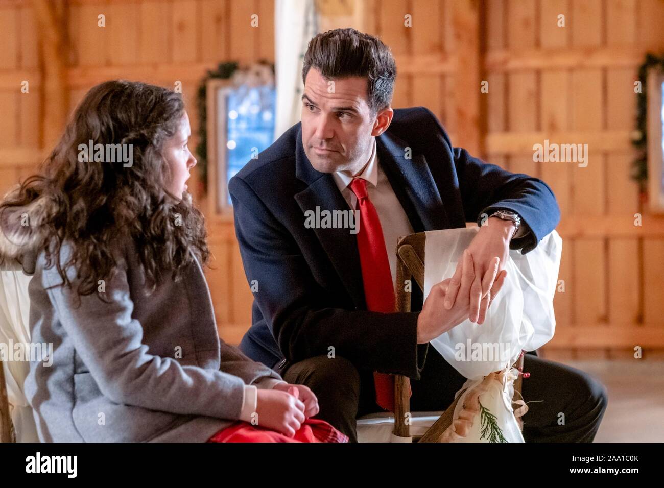 A BLUE RIDGE MOUNTAIN CHRISTMAS, from left: Lina Renna, Benjamin Ayres ...
