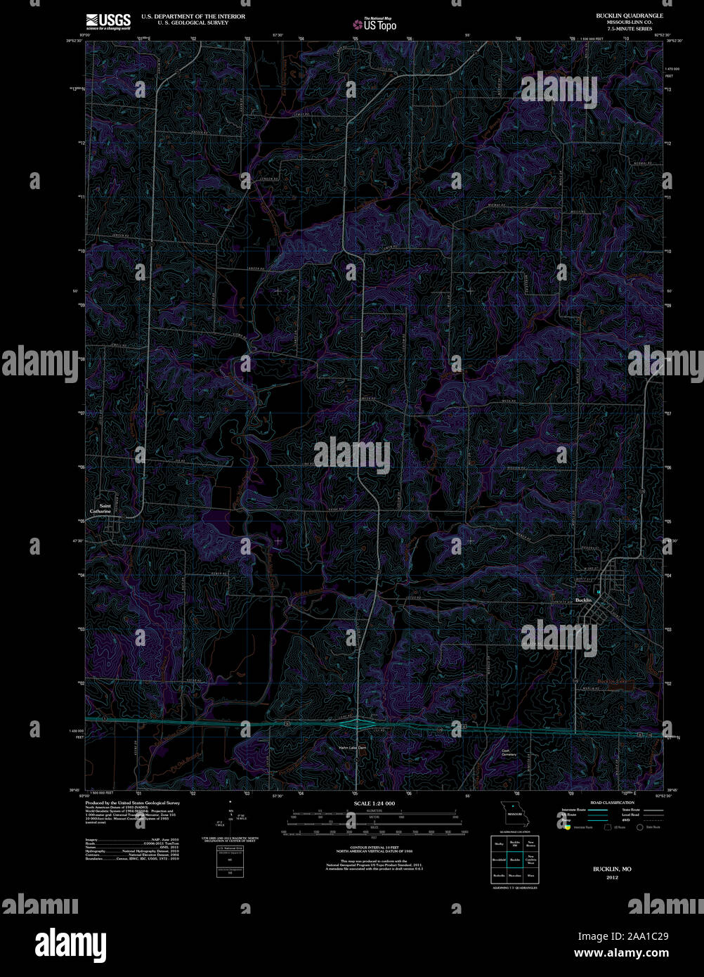 Map of bucklin hi-res stock photography and images - Alamy