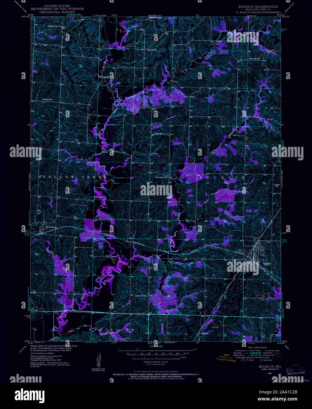 Map of bucklin hi-res stock photography and images - Alamy