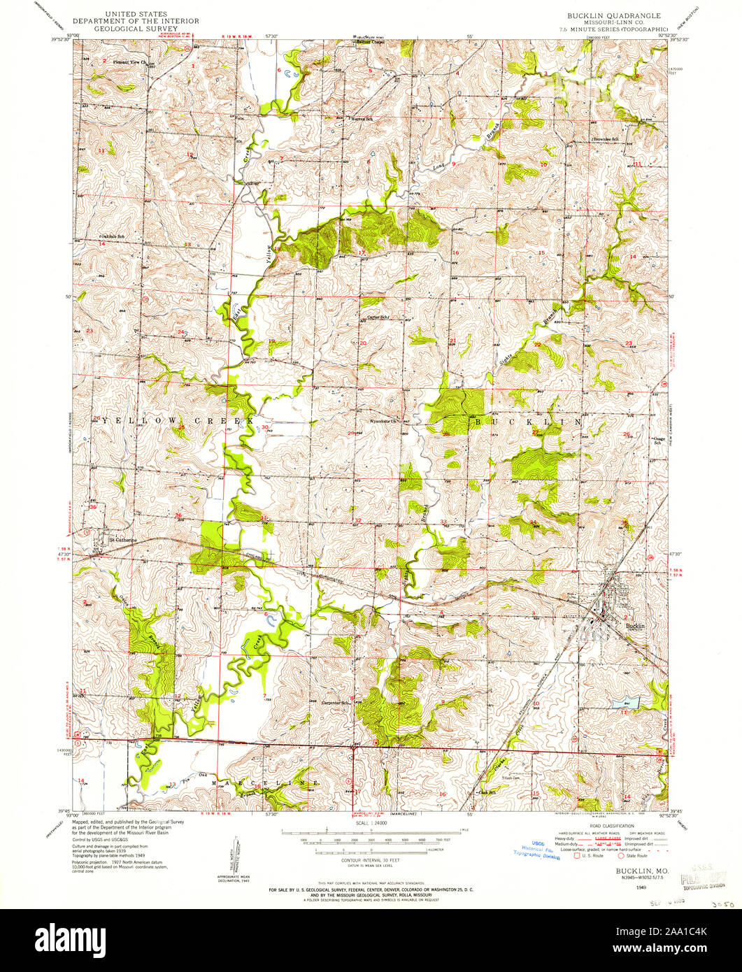 Map of bucklin hi-res stock photography and images - Alamy