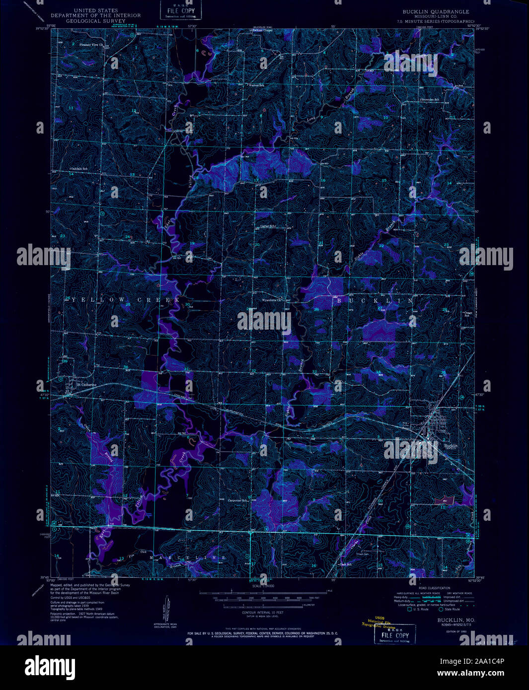 Map of bucklin hi-res stock photography and images - Alamy
