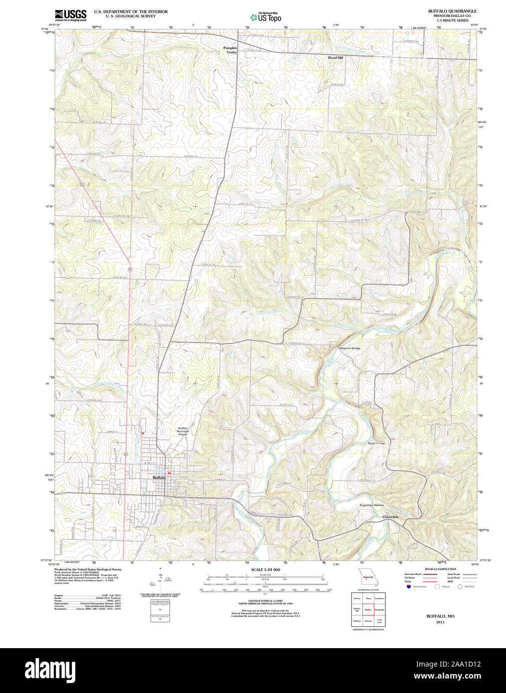 Buffalo missouri map hi-res stock photography and images - Alamy