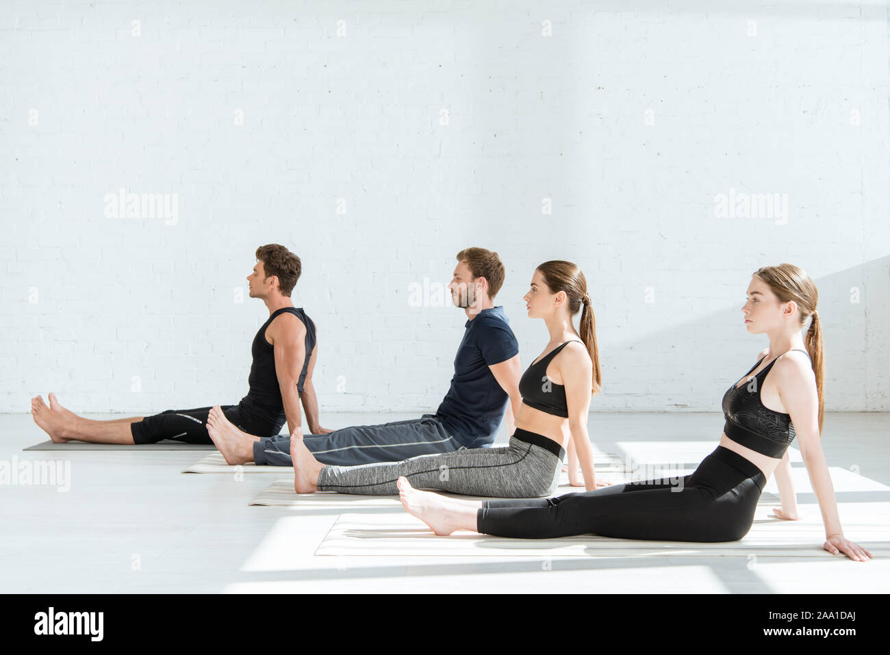 Staff pose yoga hi-res stock photography and images - Alamy