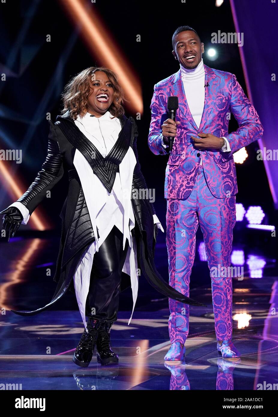 THE MASKED SINGER, from left: Sherri Shepherd, Nick Cannon in 'Mask Us ...