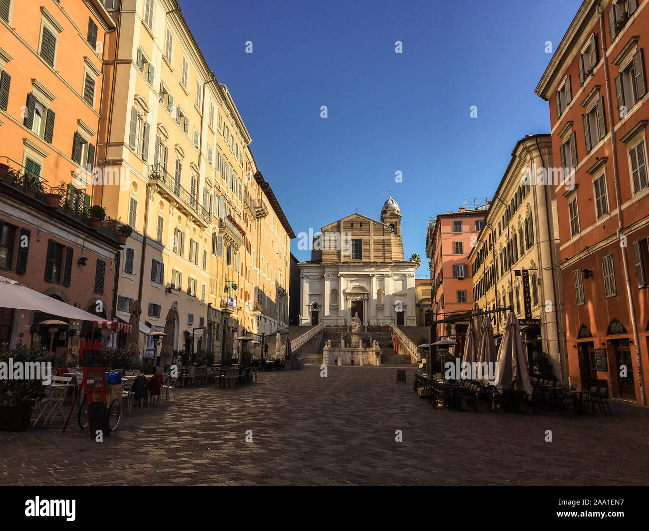 Pope square in Ancona city center Stock Photo - Alamy