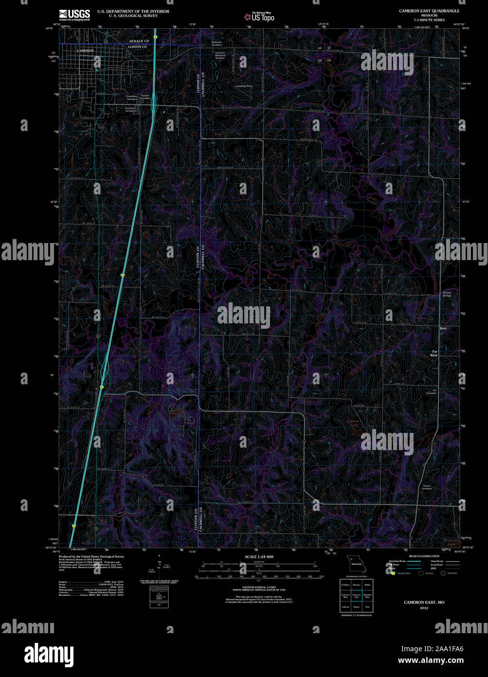 Map of cameron missouri hi-res stock photography and images - Alamy