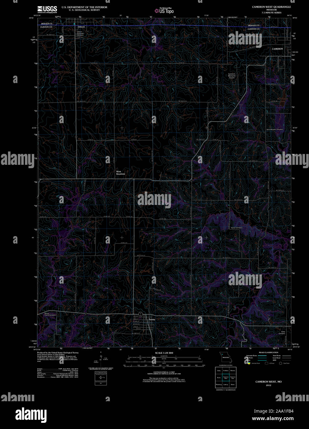 Map of cameron missouri hi-res stock photography and images - Alamy
