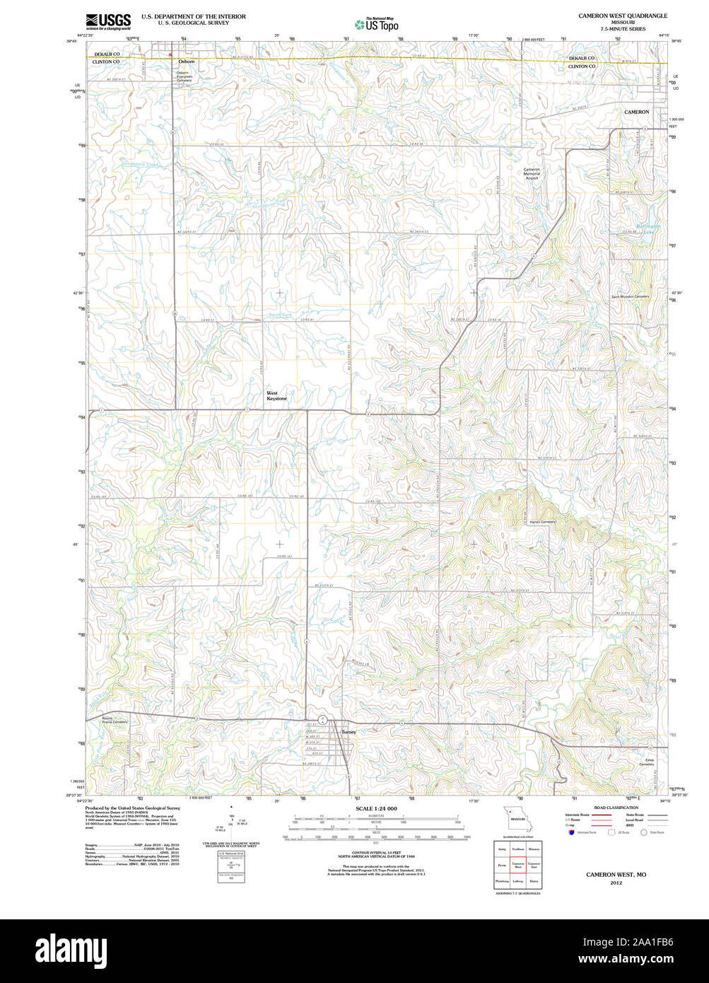 Map of cameron missouri hi-res stock photography and images - Alamy