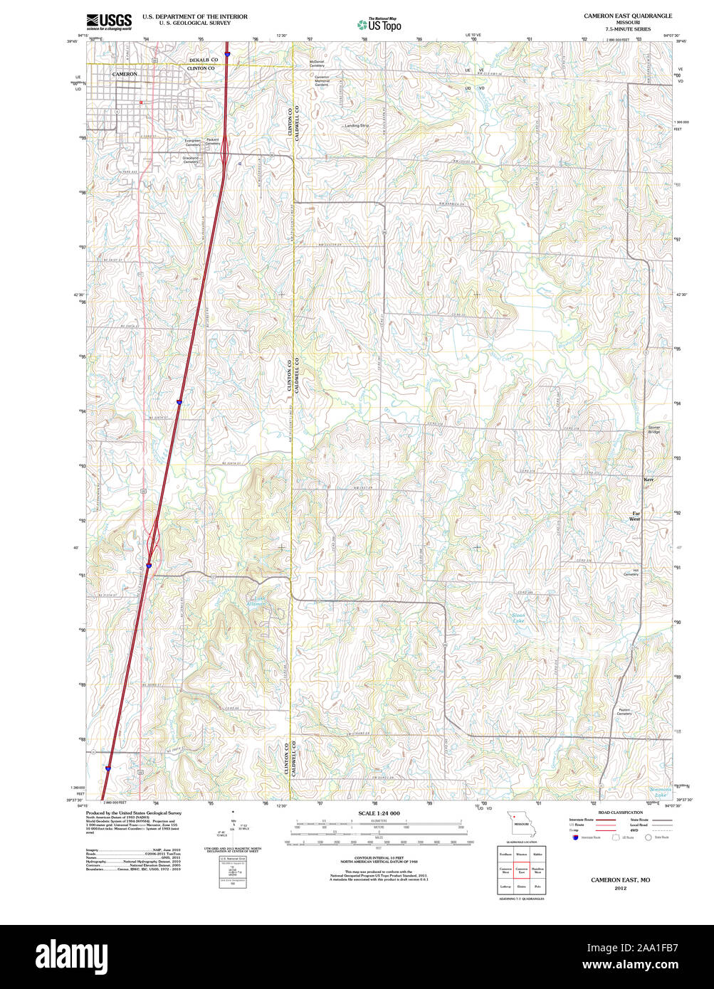 Map of cameron missouri hi-res stock photography and images - Alamy