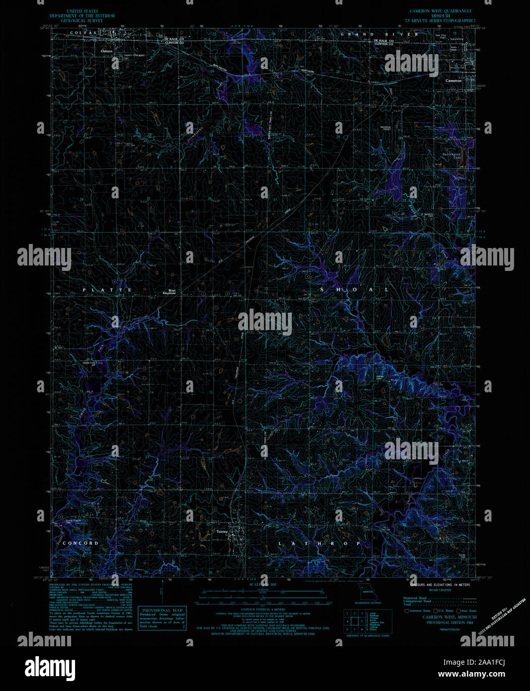 Map of cameron missouri hi-res stock photography and images - Alamy