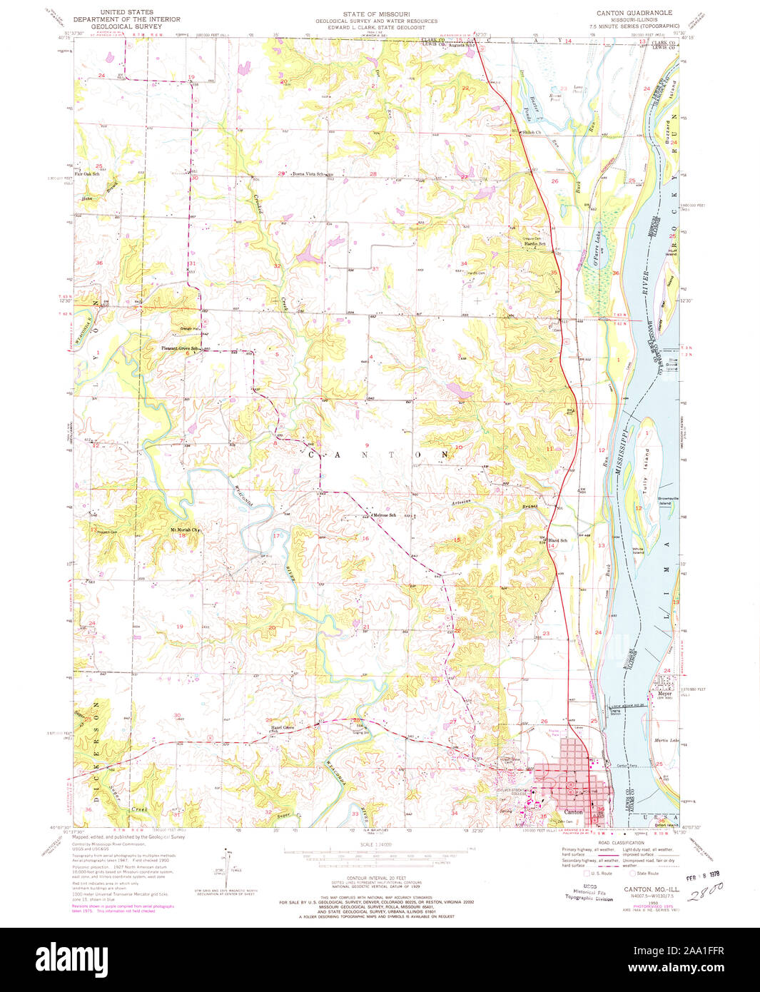 Canton missouri topo hi-res stock photography and images - Alamy