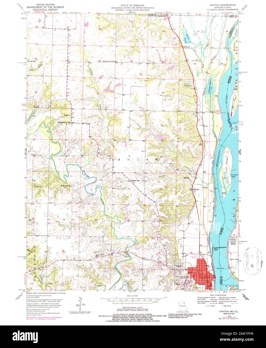 Canton missouri topo hi-res stock photography and images - Alamy