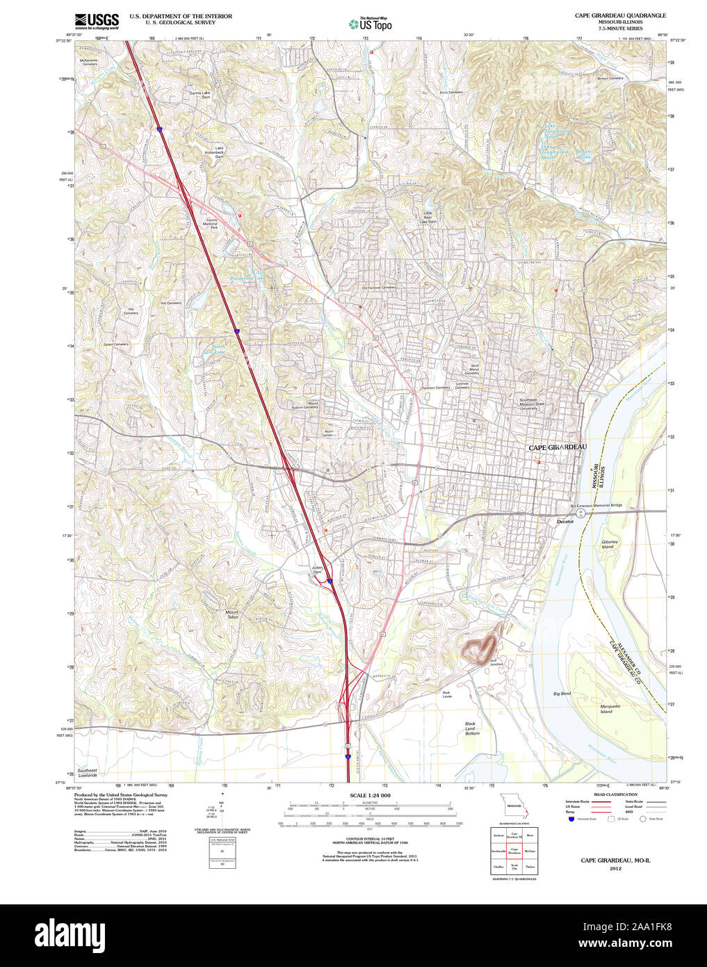 Cape girardeau missouri map hi-res stock photography and images - Alamy