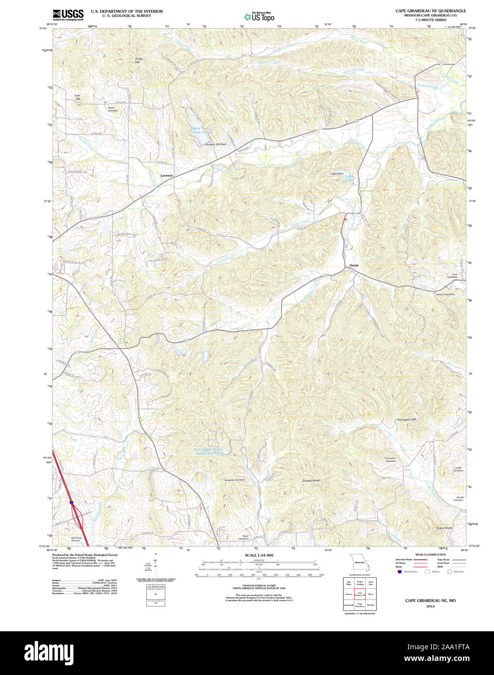Map of cape girardeau hi-res stock photography and images - Alamy