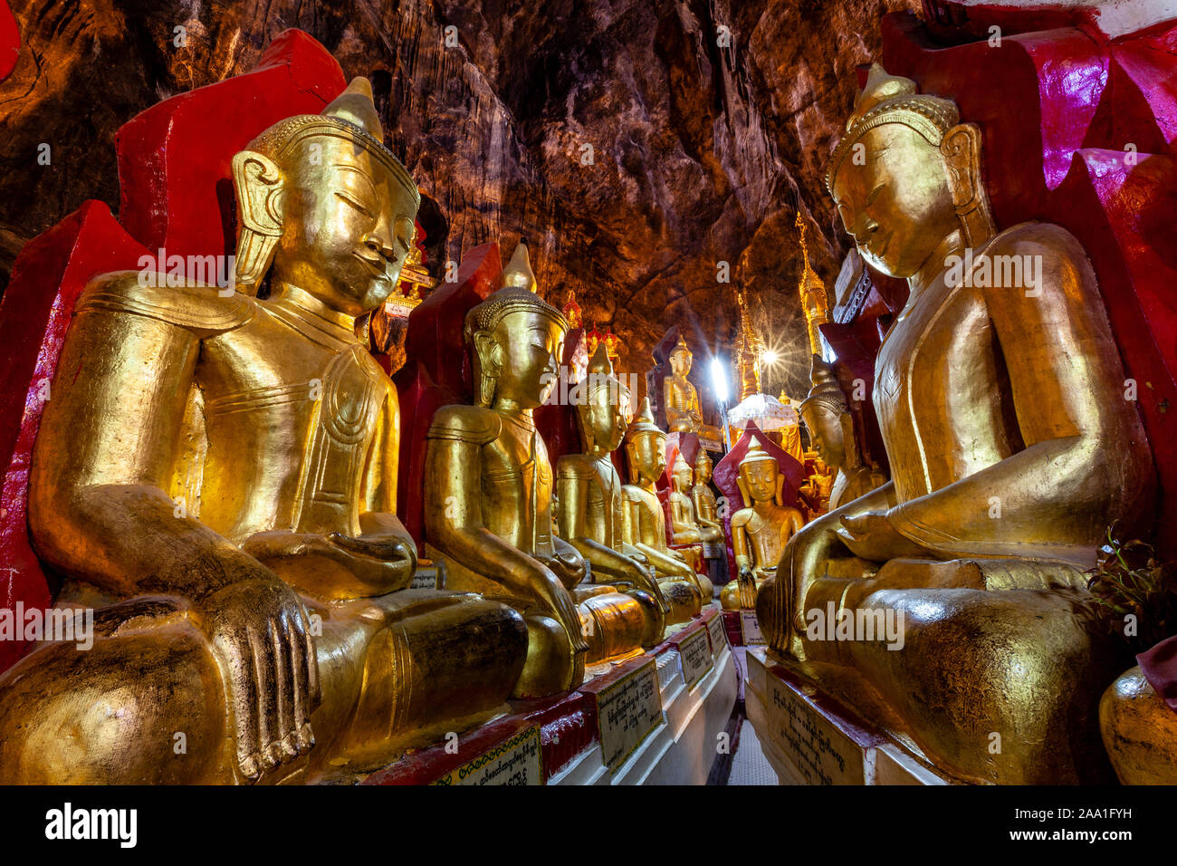 The Pindaya Caves (Shwe Oo Min Pagoda) Pindaya, Shan State, Myanmar ...