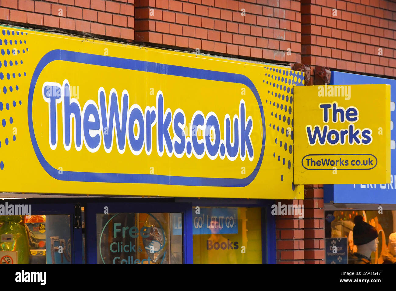 The Works business sign in Dorchester in Dorset, UK. Picture Credit ...