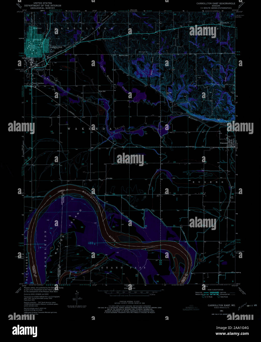 Carrollton missouri map hi-res stock photography and images - Alamy