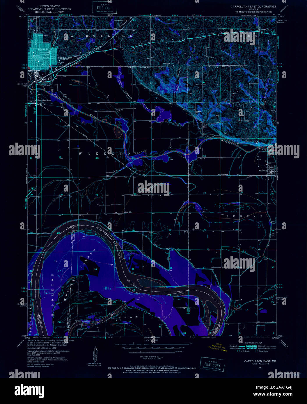 Carrollton missouri map hi-res stock photography and images - Alamy