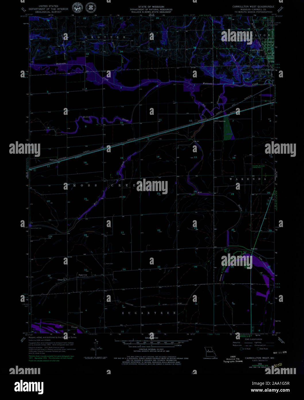 Carrollton missouri map hi-res stock photography and images - Alamy