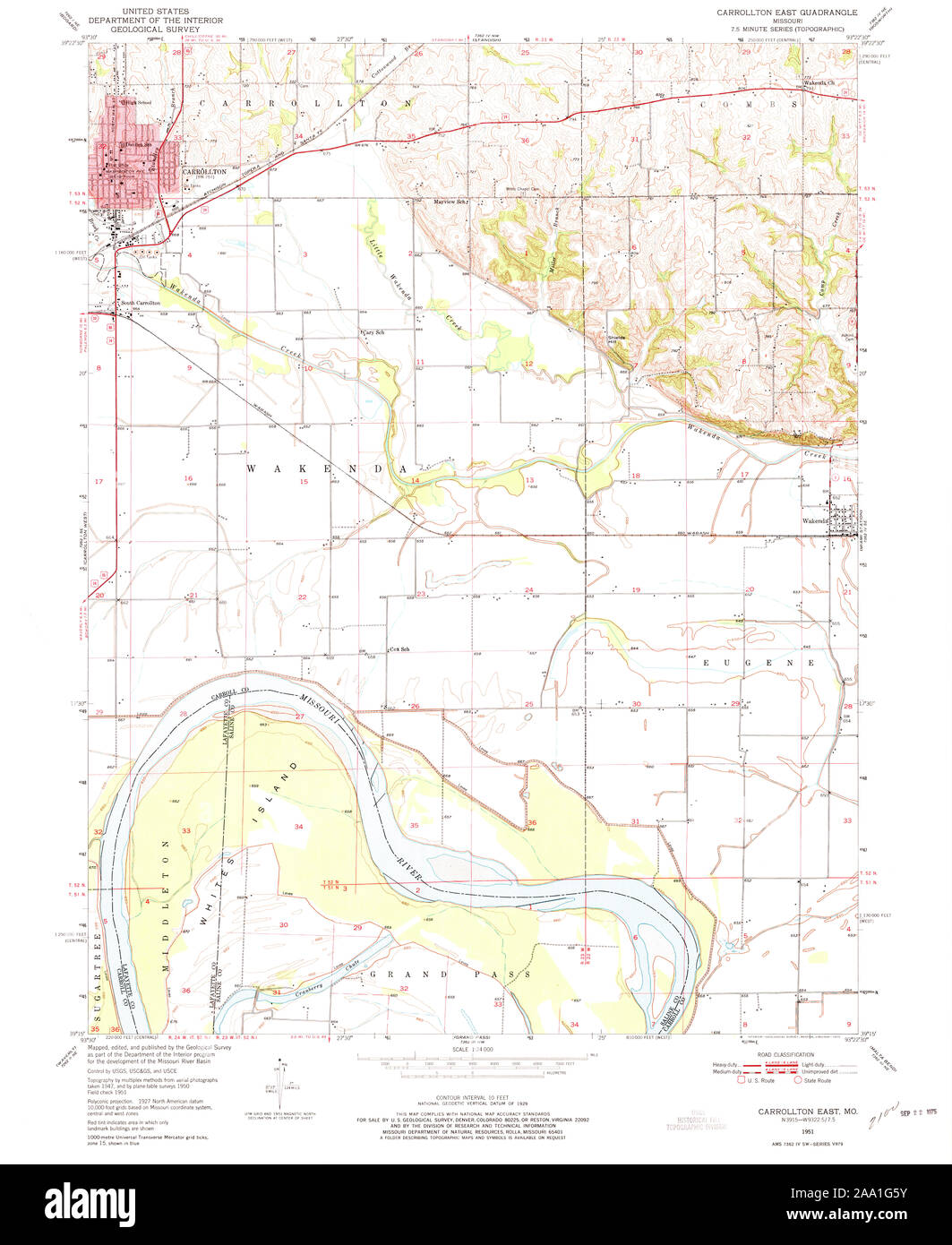 Carrollton missouri map hi-res stock photography and images - Alamy