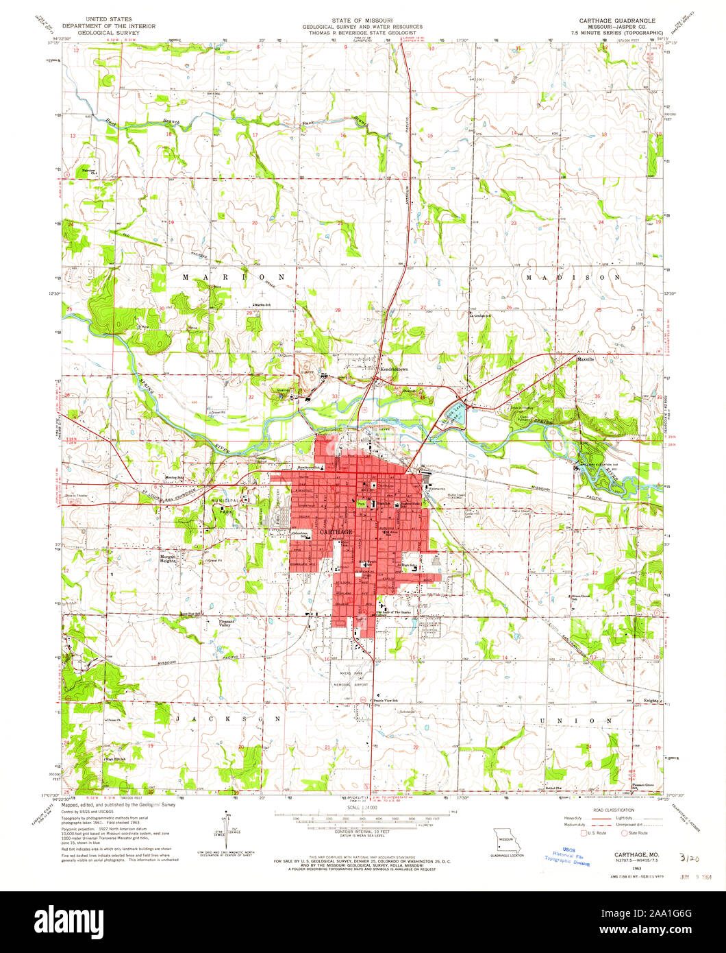 Map of carthage missouri hi-res stock photography and images - Alamy