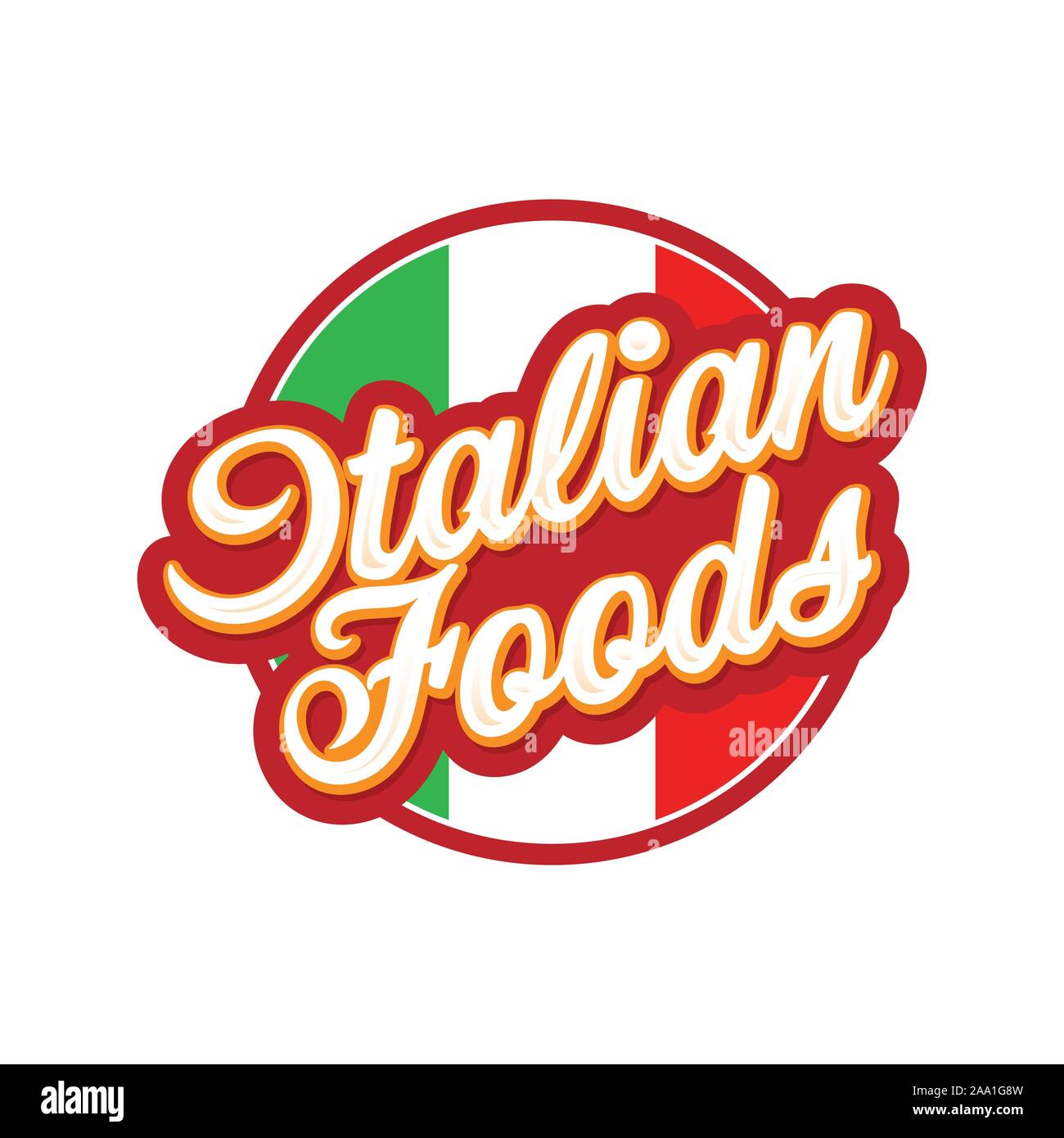 Italian Foods sign lettering vector Stock Vector Image & Art - Alamy