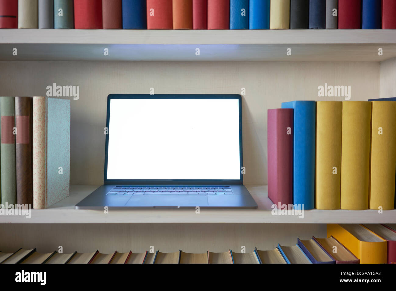 Laptop and books hi-res stock photography and images - Alamy