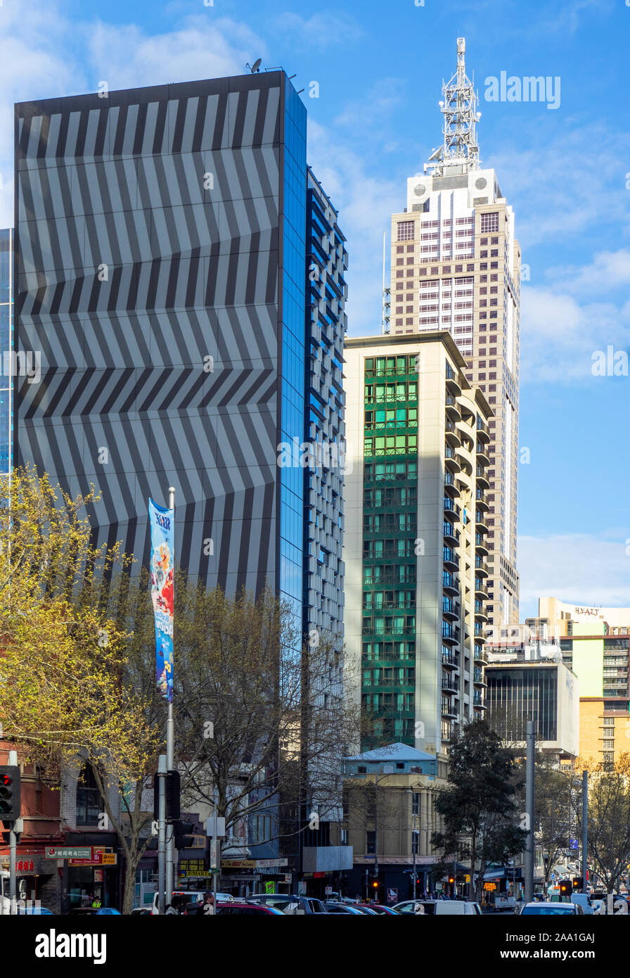 Office towers on Russell Street Melbourne Victoria Australia Stock ...