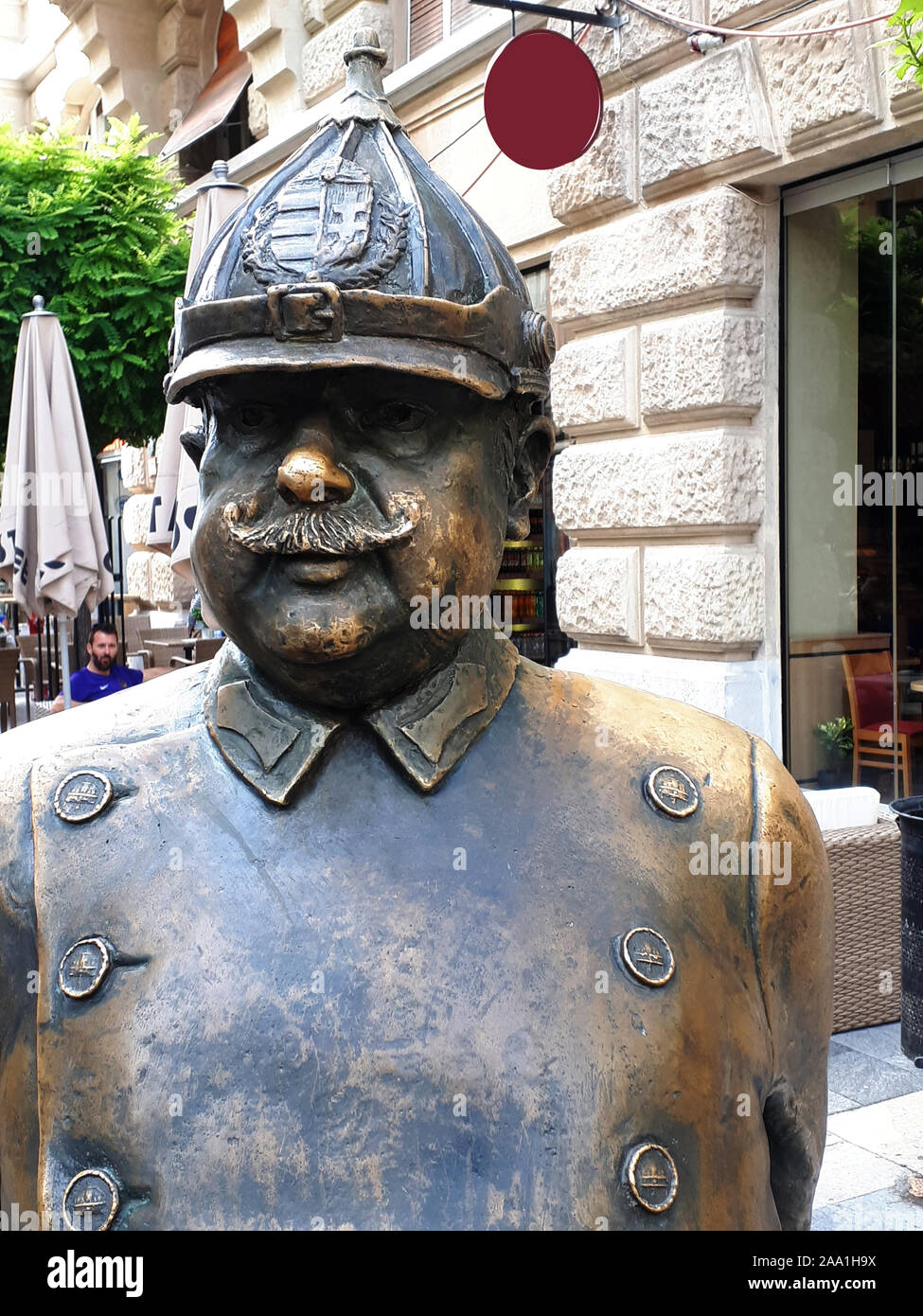 The Fat Policeman Statue in Budapest a city that it is the vibrant and ...