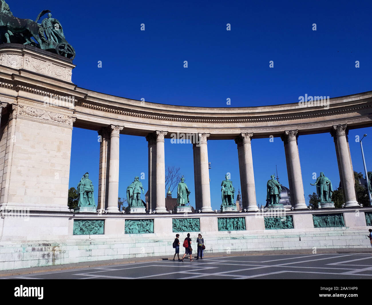 Heroes Square is one of the major squares in Budapest, Hungary, noted ...