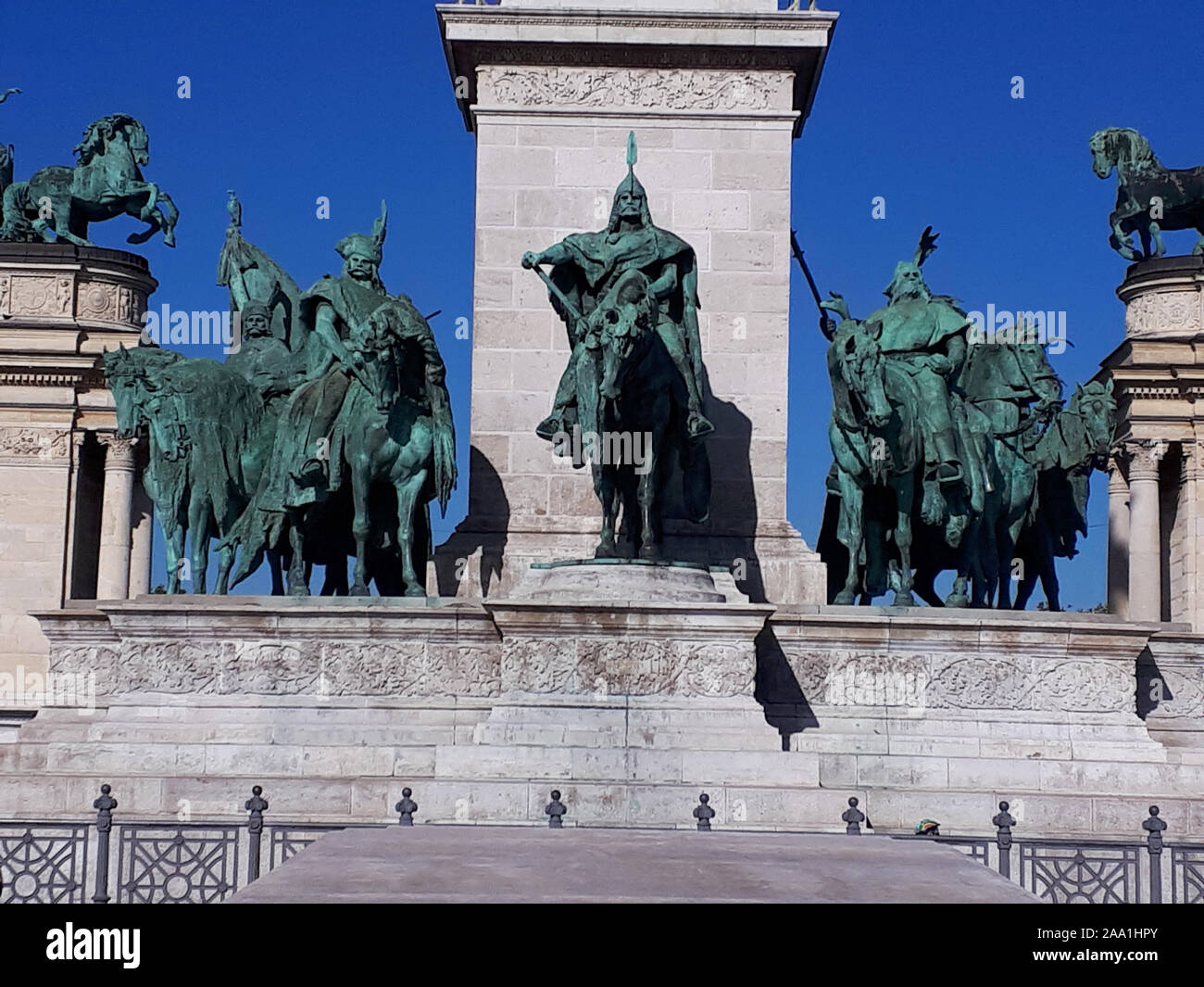 Heroes Square is one of the major squares in Budapest, Hungary, noted ...
