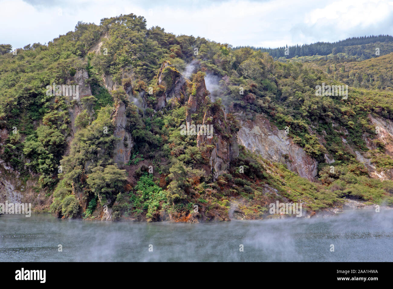 Frying Pan Lake at Waimangu Volcanic Valley Stock Photo - Alamy