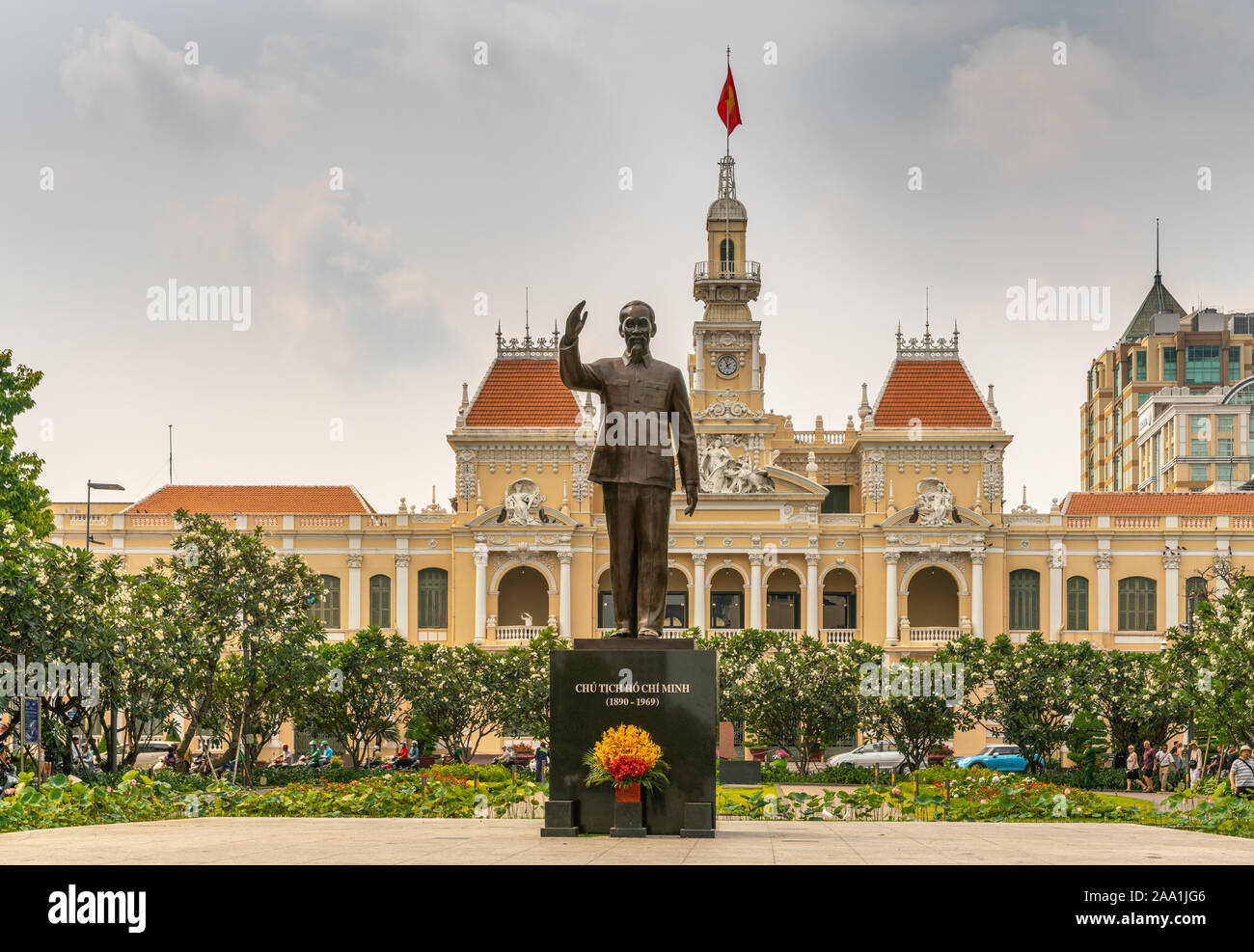 Ho Chi Minh City, Vietnam - March 12, 2019: Downtown. Town Hall or ...