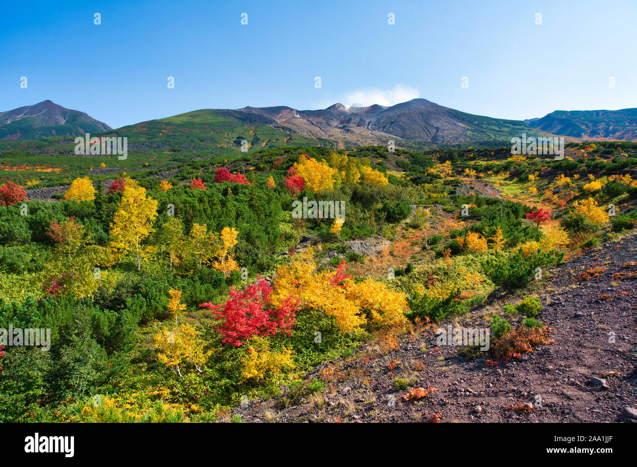Mt. Tokachi, autumn Stock Photo - Alamy