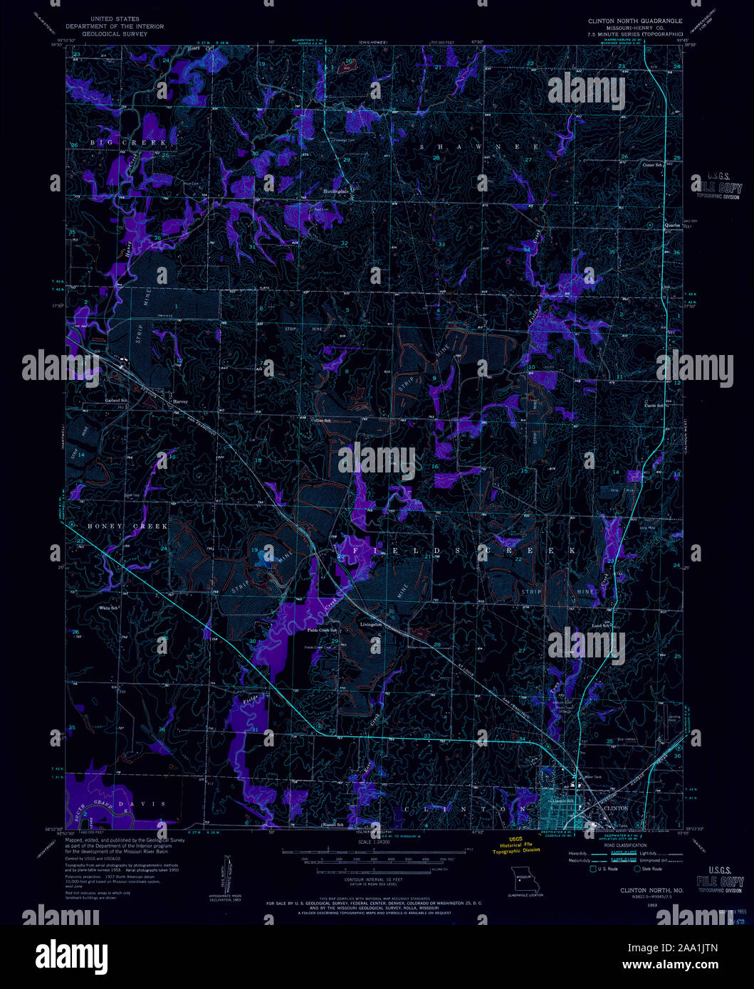 Map of clinton missouri hi-res stock photography and images - Alamy