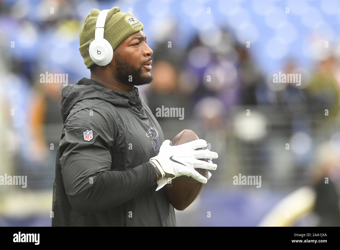 Baltimore, Maryland, USA. 17th Nov, 2019. Outside Line Backer TYUS ...