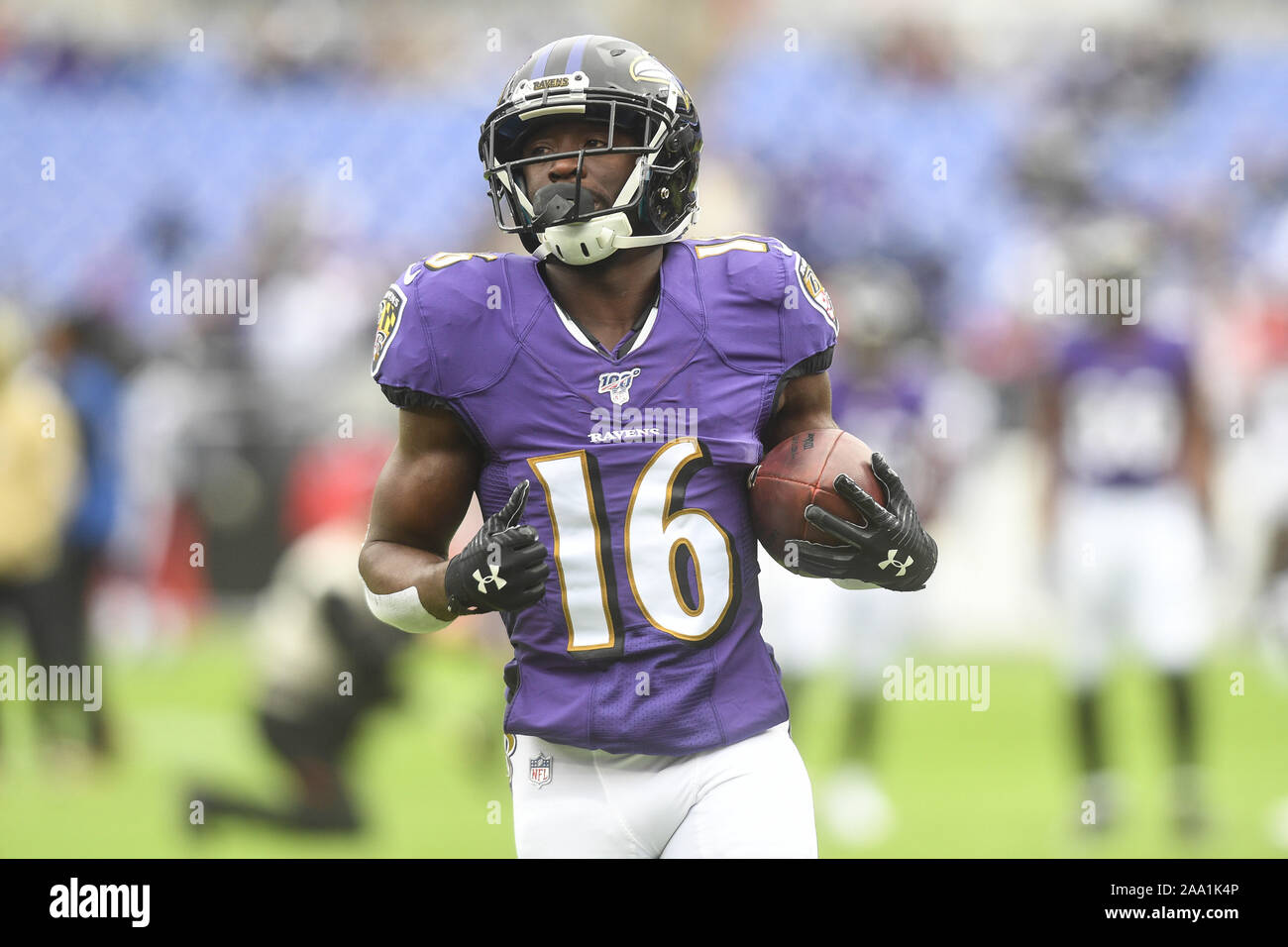 Baltimore, Maryland, USA. 17th Nov, 2019. Wide Receiver DE'ANTHONY ...