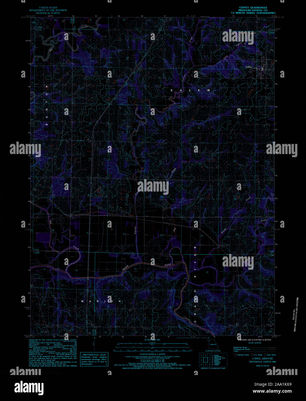 Map of coffey hi-res stock photography and images - Alamy