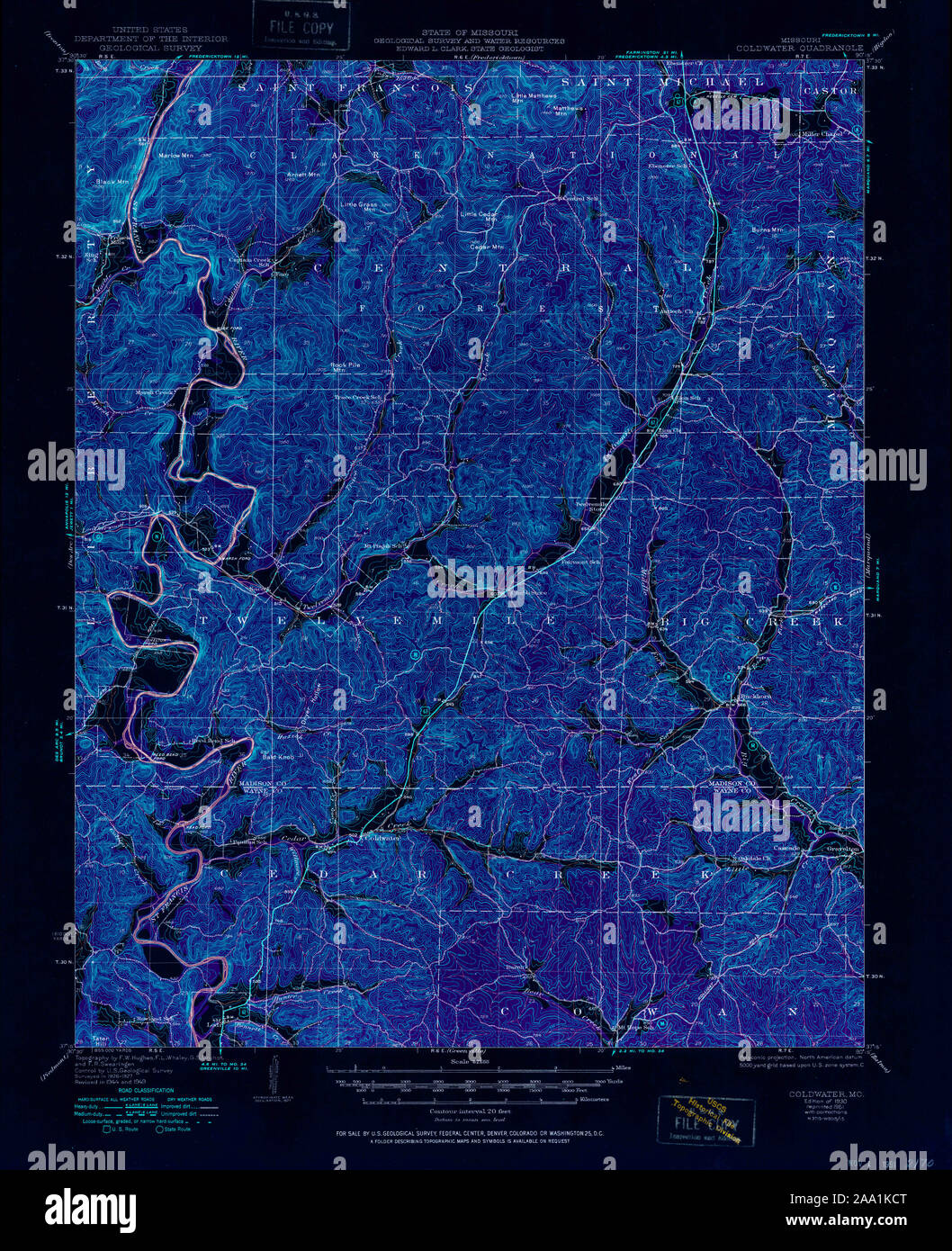 Map of coldwater missouri hi-res stock photography and images - Alamy