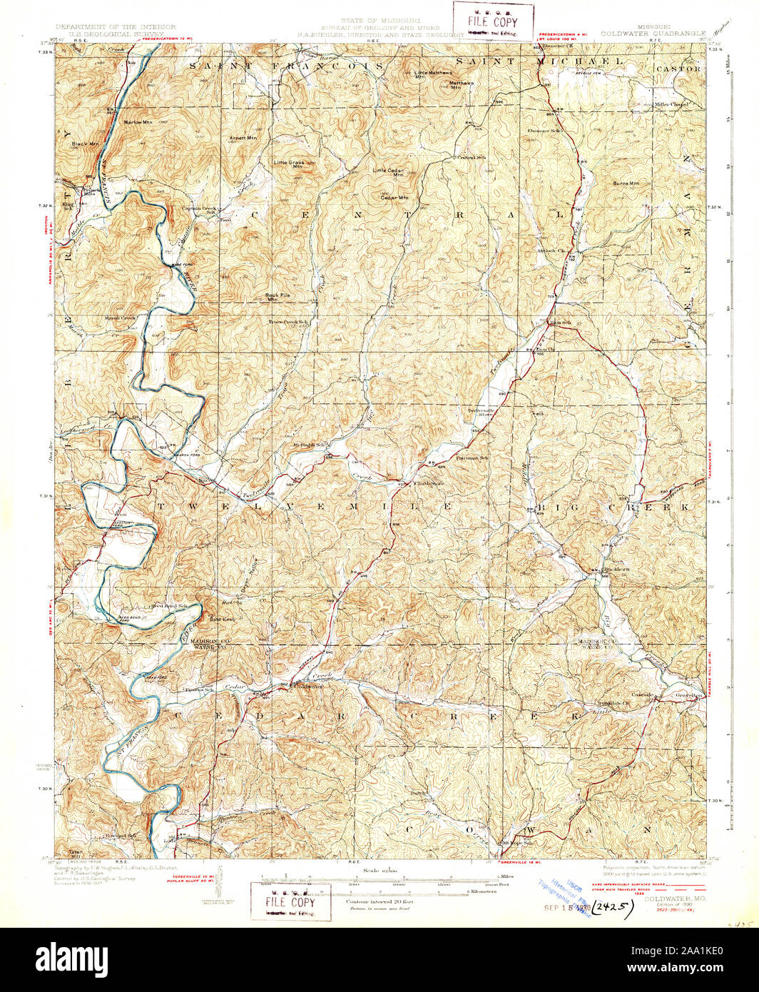 Map of coldwater missouri hi-res stock photography and images - Alamy