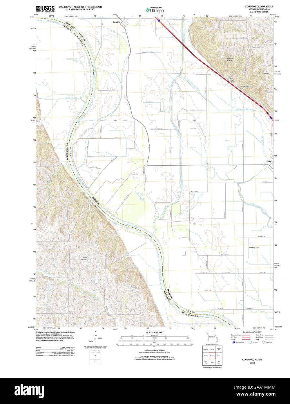Map of corning hi-res stock photography and images - Alamy