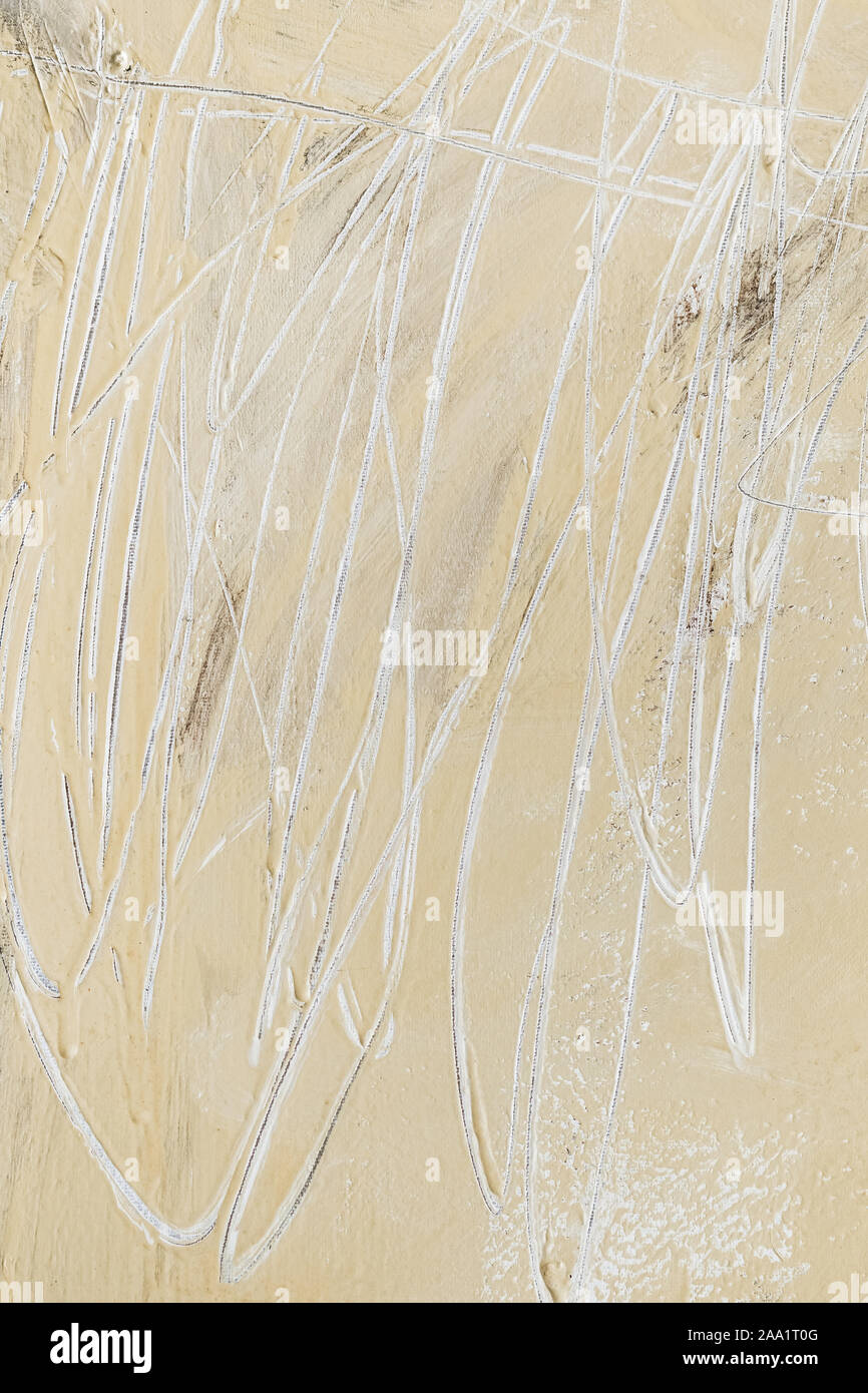 Canvas texture close up. Shabby and scratched background in in beige ...