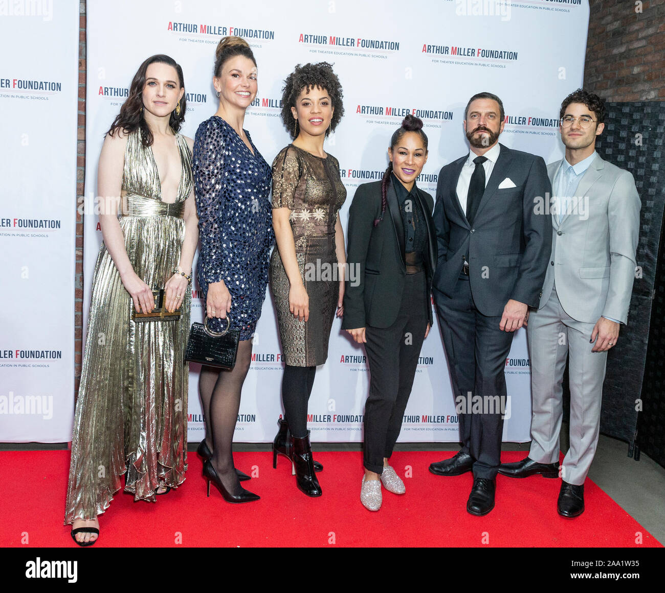 New York, NY - November 18, 2019: Lena Hall, Sutton Foster, Sasha ...